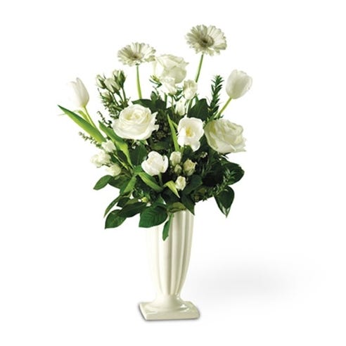 Classic White Sympathy Bouquet at Send Flowers