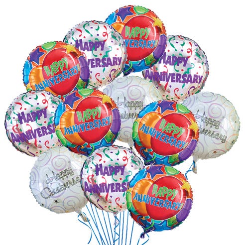 Say Happy Anniversary with 1 Dozen Balloons at Send Flowers