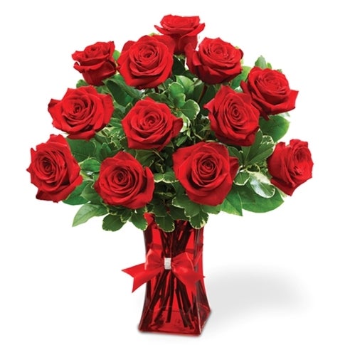 Romance One Dozen Red Roses at Send Flowers