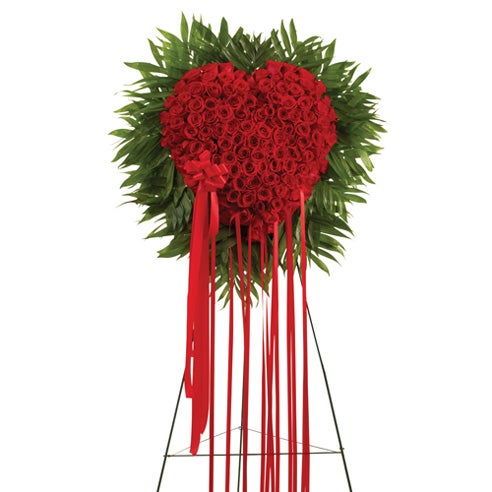 Standing Red Rose Bleeding Heart at Send Flowers