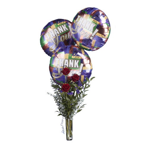 Roses in a Bud Vase to Say Thank You at Send Flowers