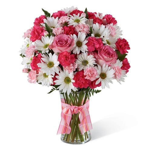 Whimsical White Daisy Bouquet at Send Flowers