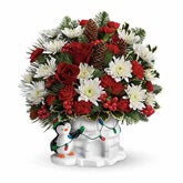 The Perfect Snowman Bouquet at Send Flowers