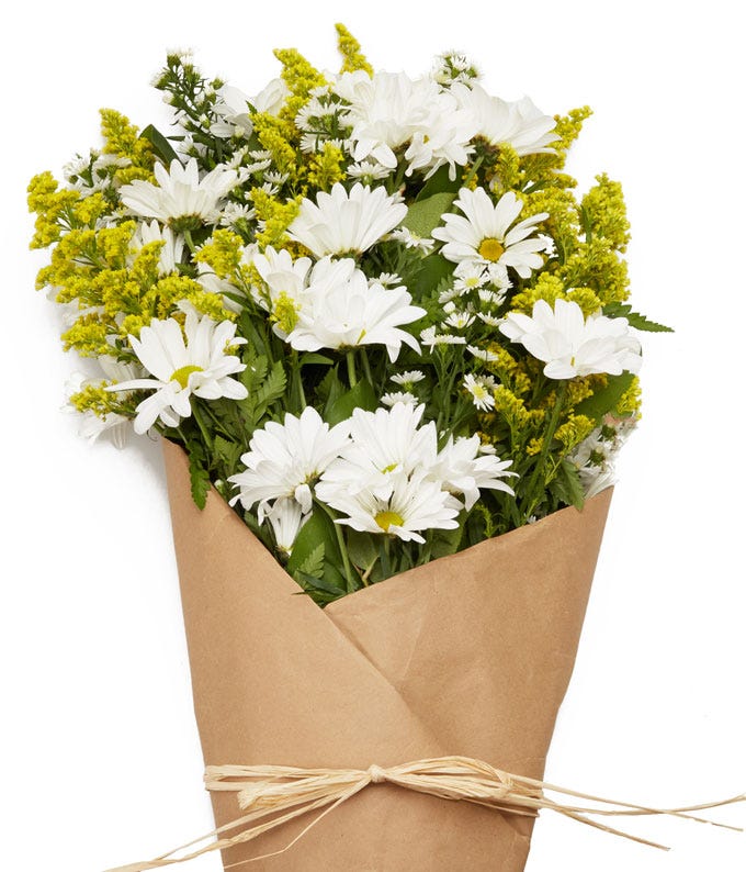 Darling Daisy Wrapped Bouquet at Send Flowers