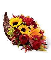 The FTD® Fall Harvest™ Cornucopia at Send Flowers