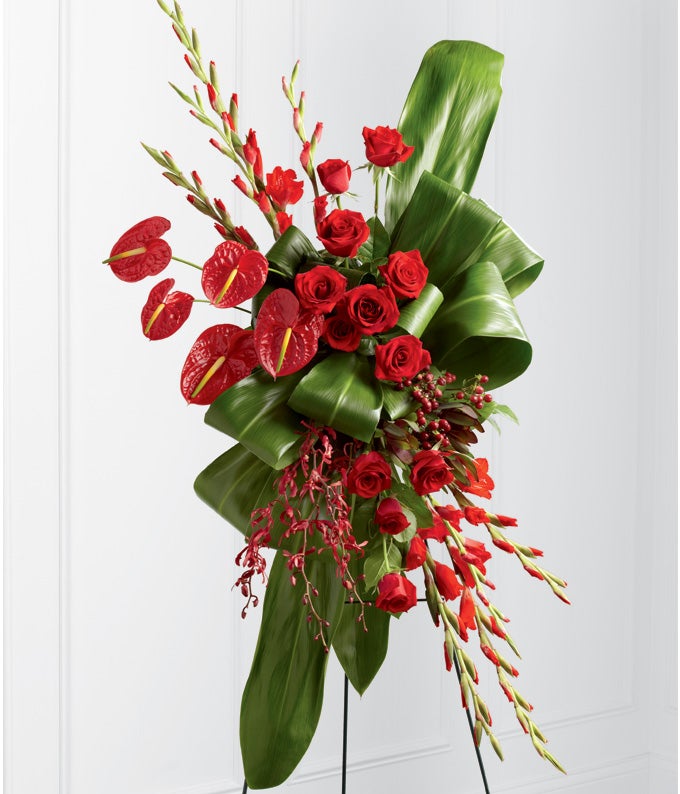 Modern Red Flower Spray at Send Flowers