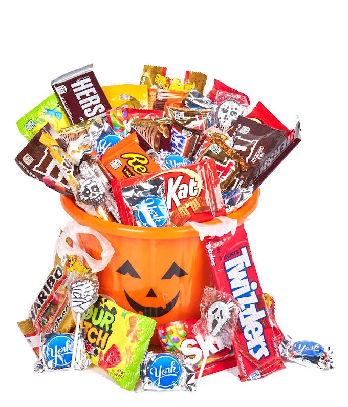 Happy Halloween Candy Pumpkin Bucket at Send Flowers