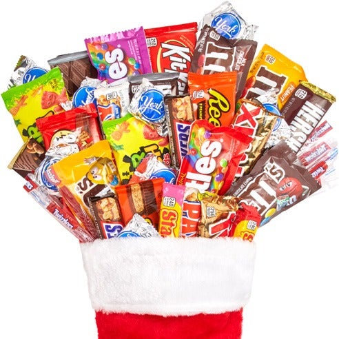 Premium Sweet Treats Christmas Candy Stocking at Send Flowers